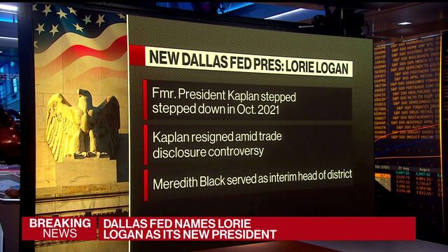 Dallas Fed Names Lorie Logan as New President - Bloomberg