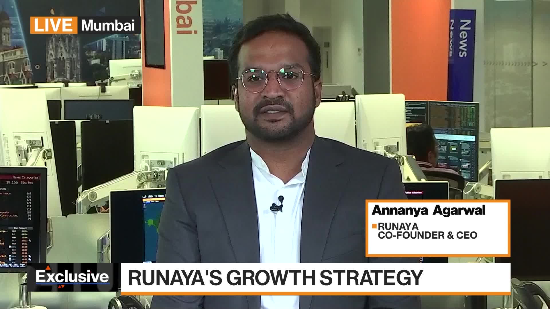 Watch Runaya's Agarwal On Company's Journey, ESG Goals - Bloomberg