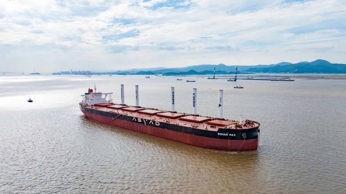Giant Iron Ore Carrier Gets Fitted With Sails in Effort to Cut Carbon ...