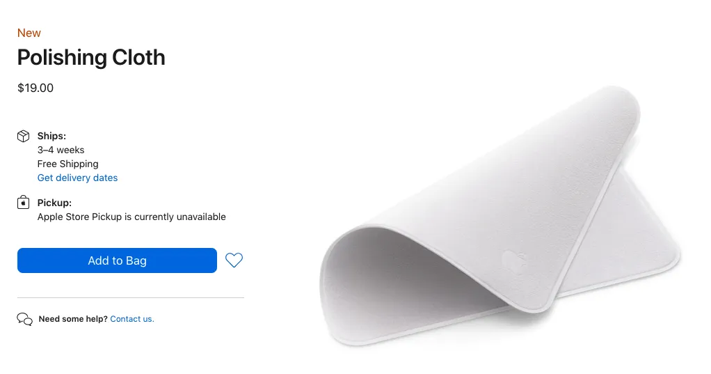 Apple's Polishing Cloth Sets High Bar for Screen Wipes at $19 a Piece ...