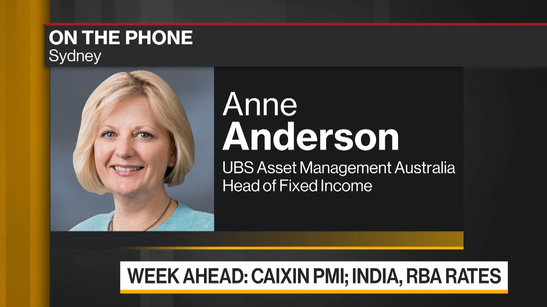 Watch UBS' Anne Anderson on APAC Central Banks - Bloomberg