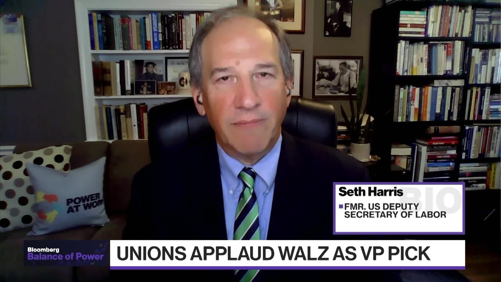 Watch Seth Harris on Harris, Walz Pro-Labor Support - Bloomberg