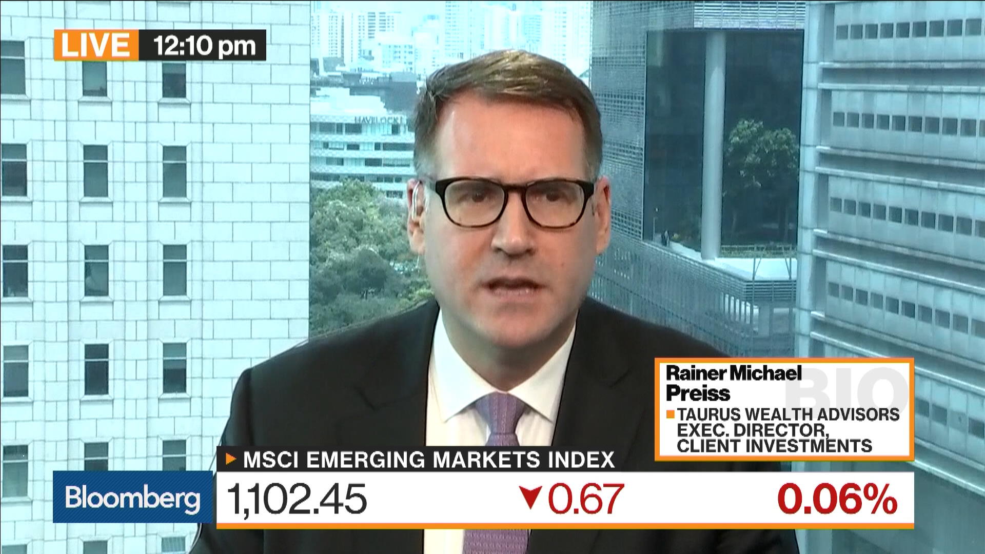 Watch Taurus Wealth's Preiss Is Overweight Emerging Markets - Bloomberg