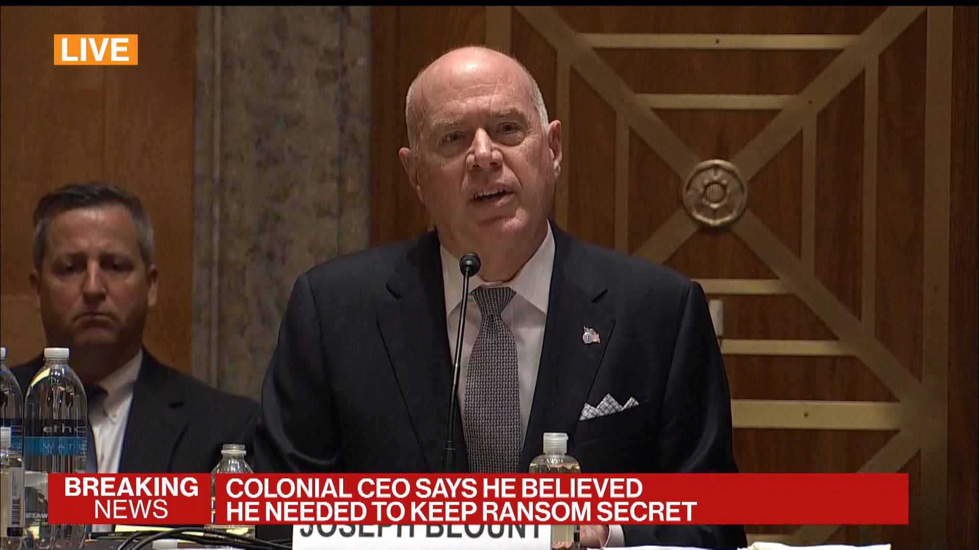 Watch Colonial CEO Joseph Blount Says Paying Ransom Is a Company ...