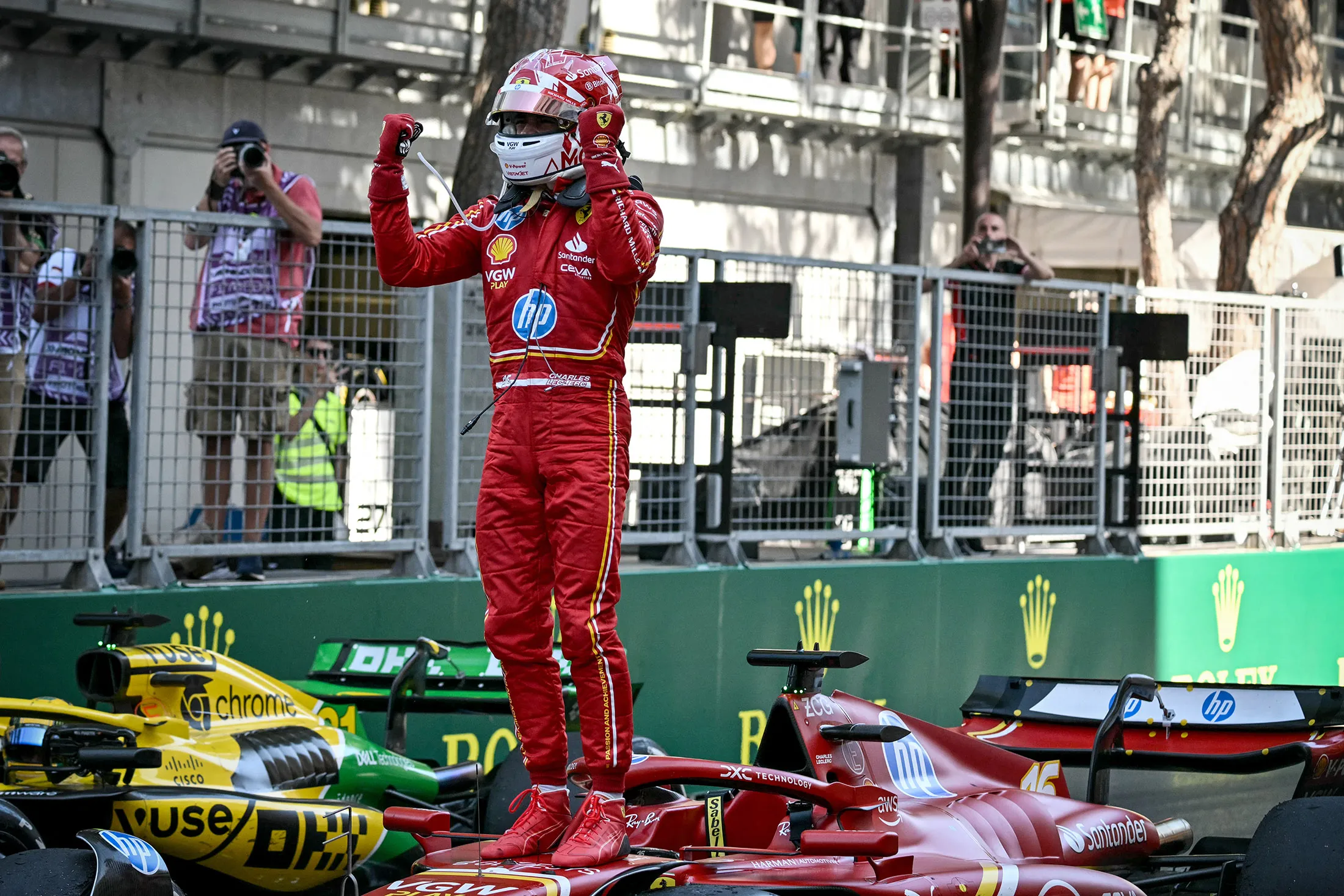 Ferrari's Leclerc wins F1 Monaco GP after 1st lap crash takes out Perez and 2 other cars - Bloomberg