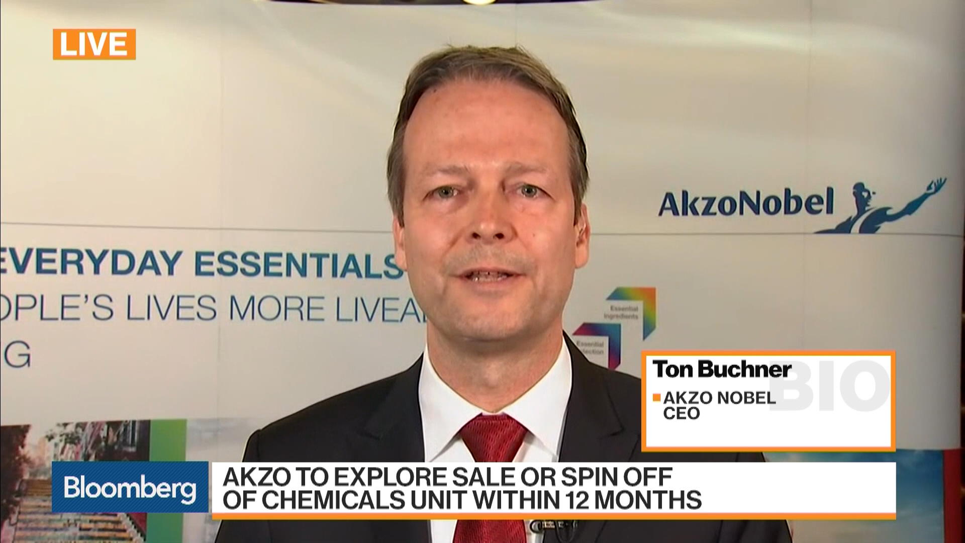 Watch Akzo CEO Says Company Plan Is Less Risky Than PPG Offer - Bloomberg