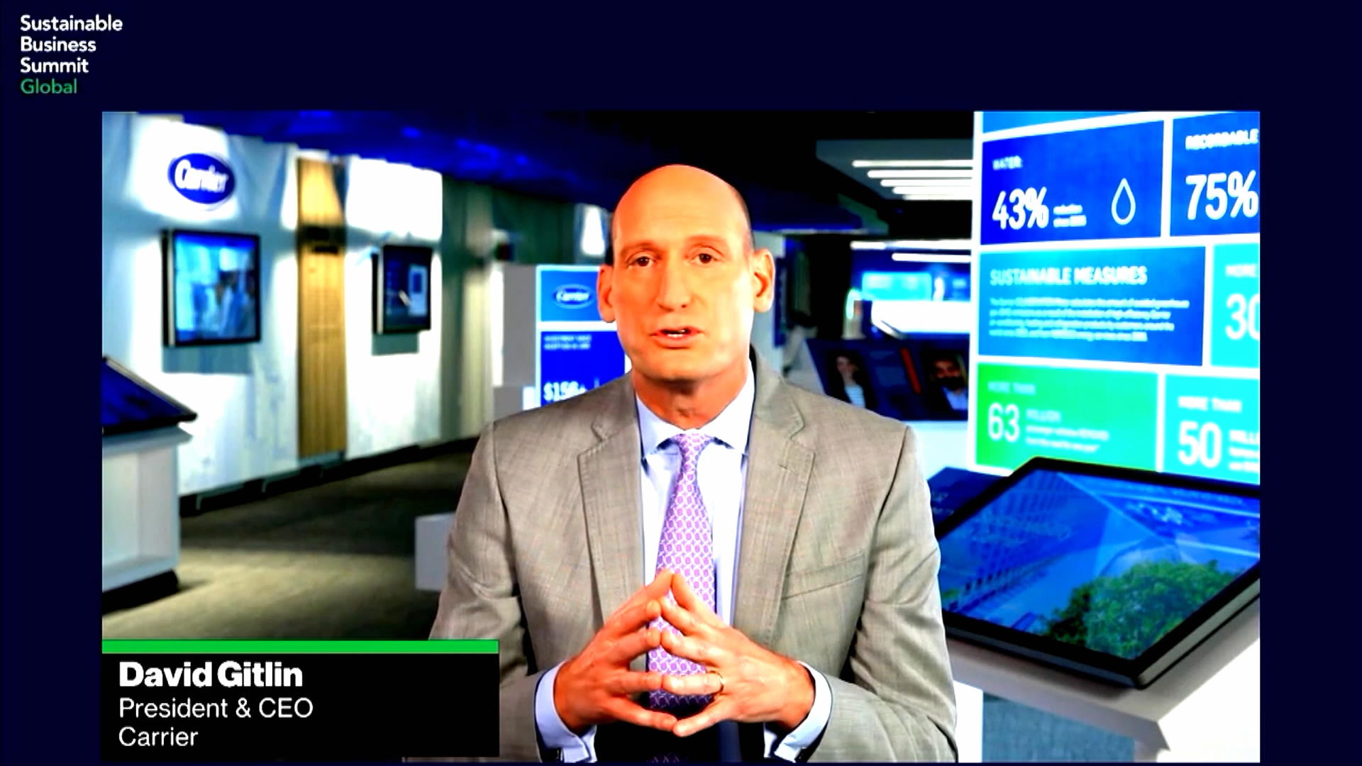 Watch Carrier President & CEO David Gitlin on Healthy Buildings - Bloomberg