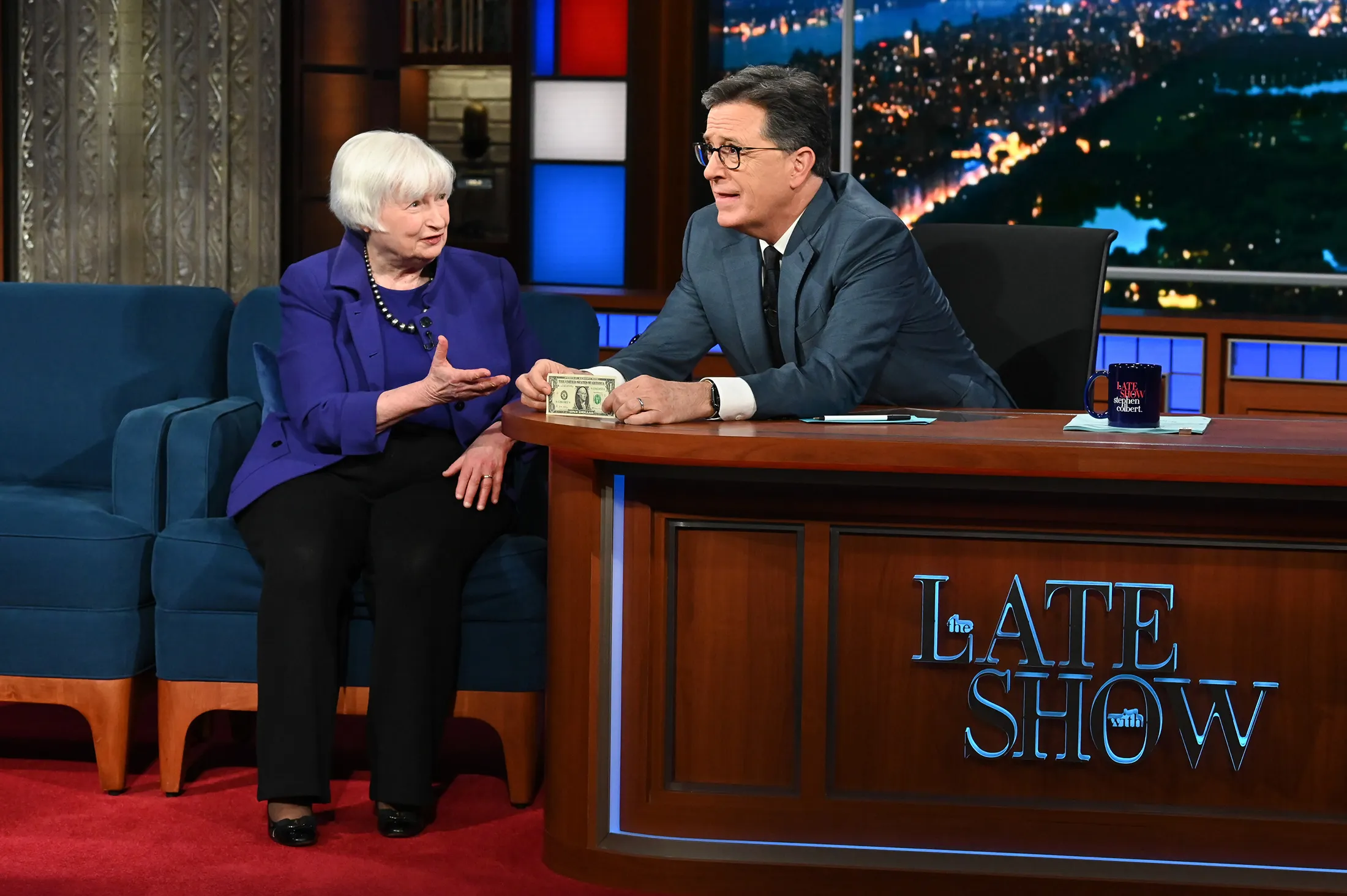 Yellen Vows to Colbert Her Signature on Currency Will Be Legible ...