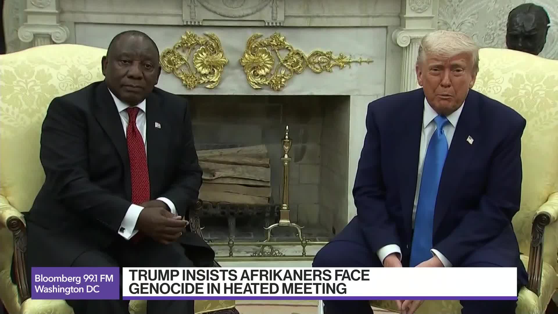 Watch Trump, Ramaphosa Meeting 'Ambush' Over Afrikaner Genocide Claims - Bloomberg