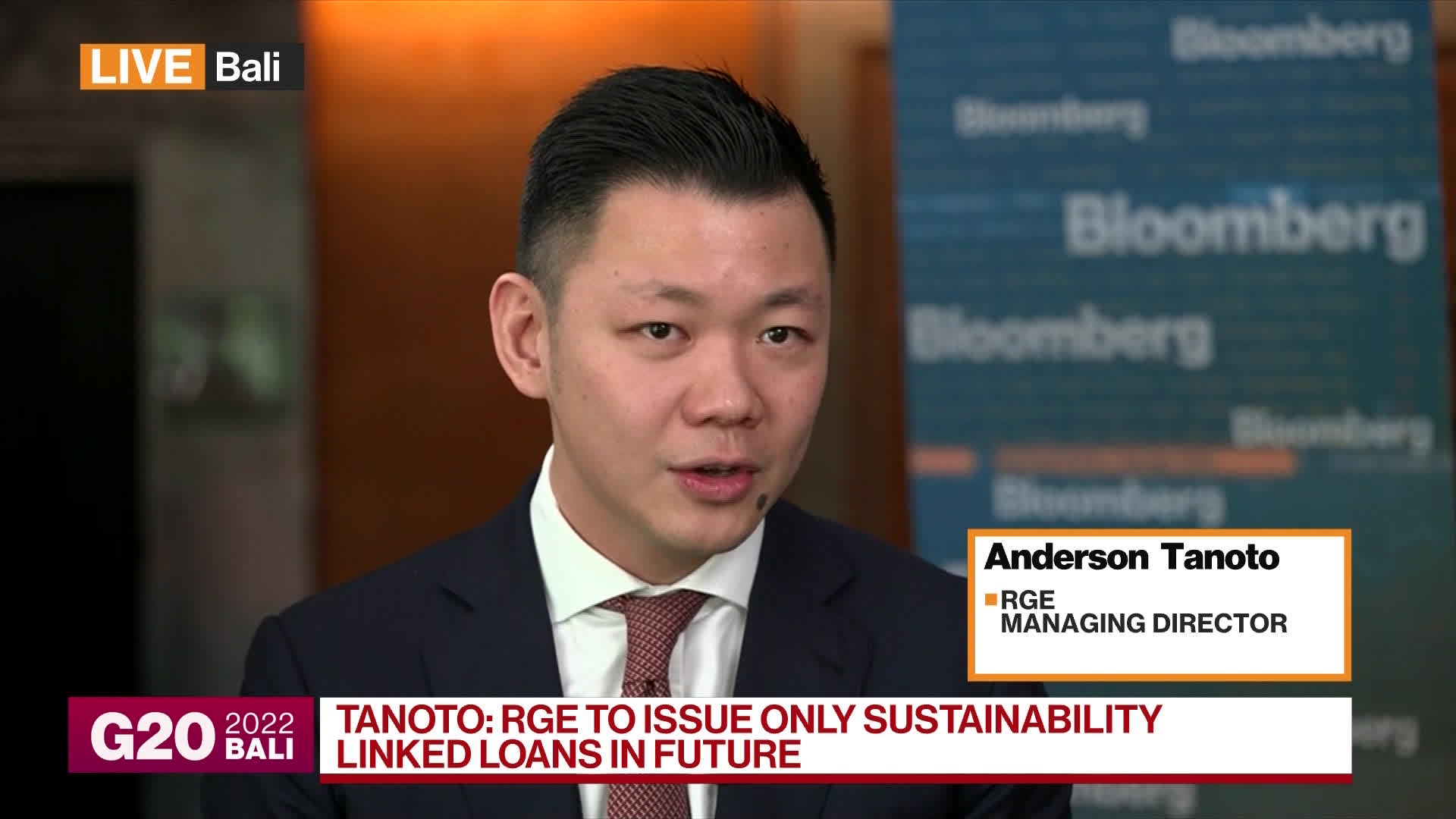 Watch RGE's Tanoto On Issuing Sustainability Linked Loans - Bloomberg