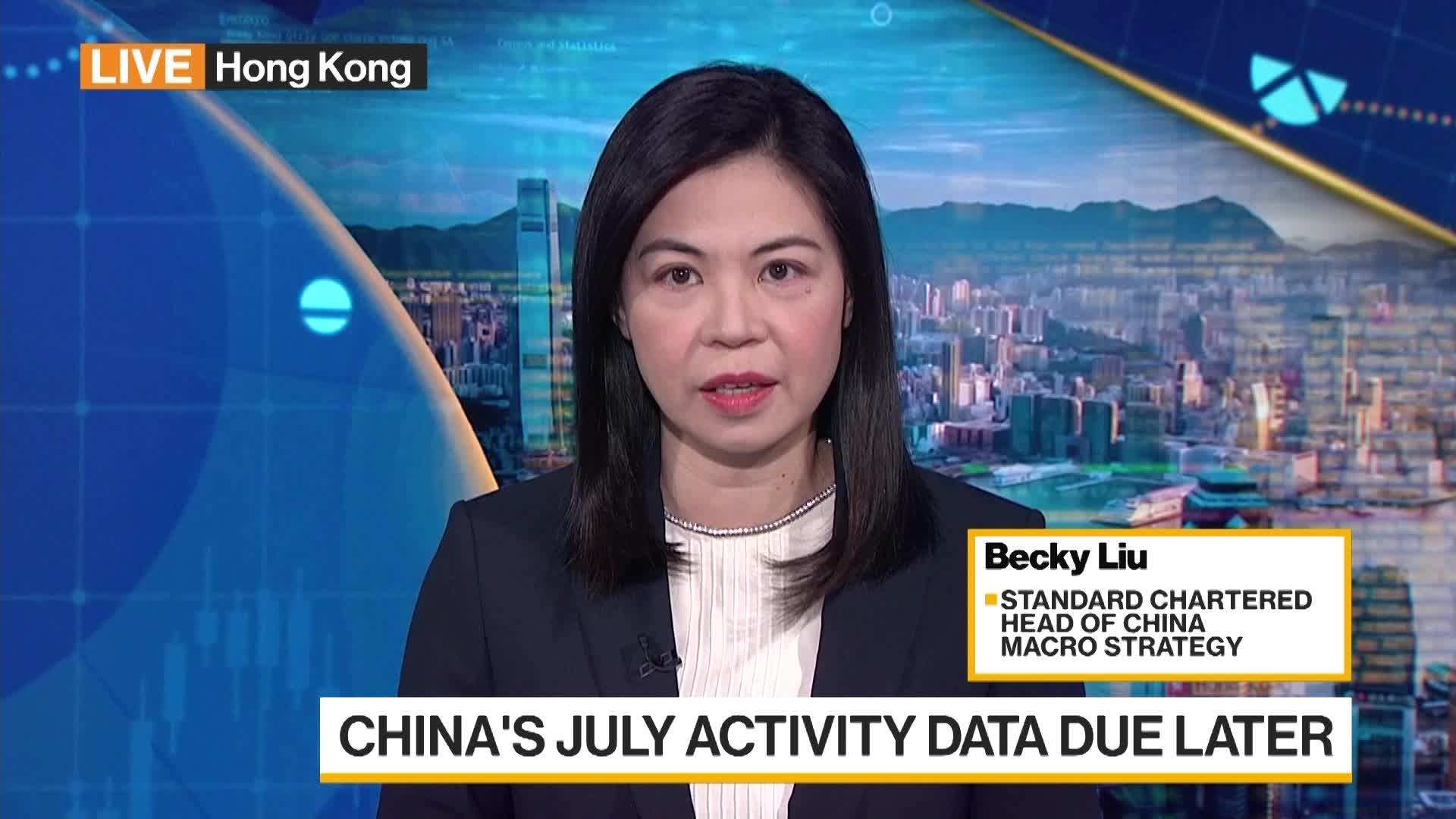 Watch StandChart's Liu on China’s July Real Activity Data - Bloomberg