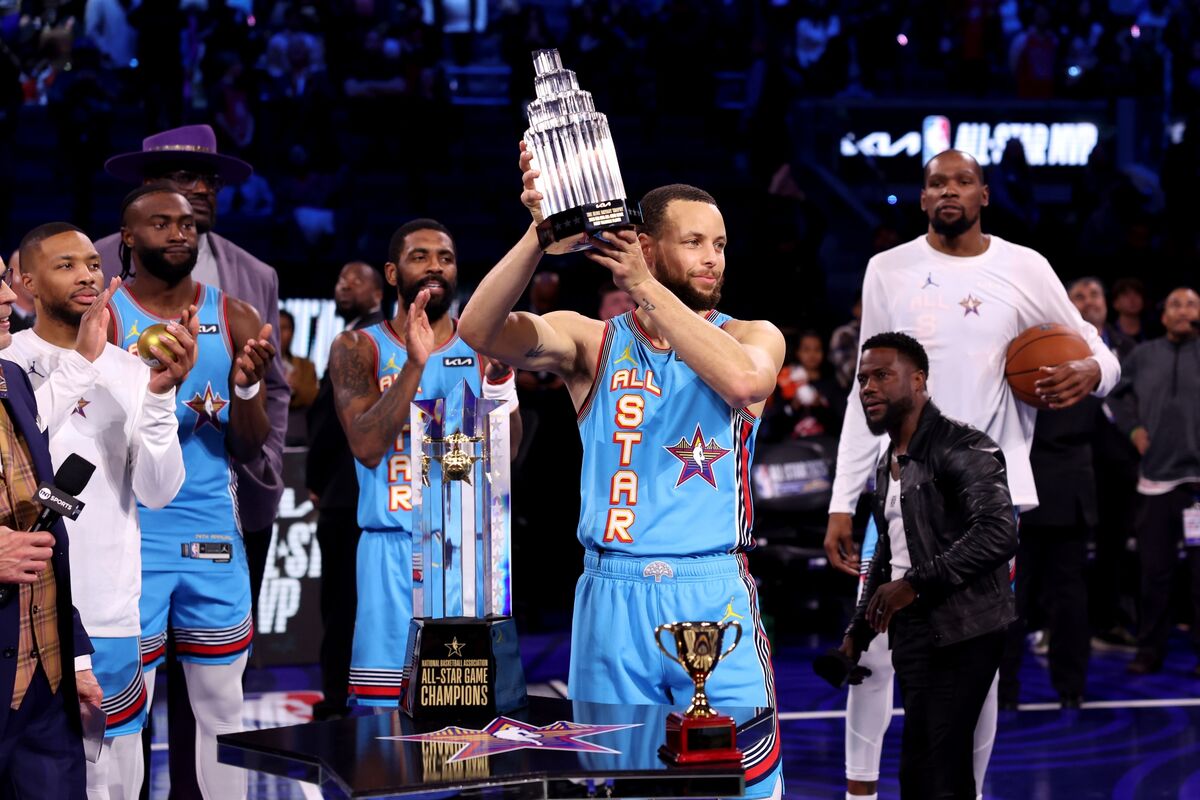 Stephen Curry captures MVP honors in All-Star Game at home, leads Shaq’s OGs to victory - Bloomberg