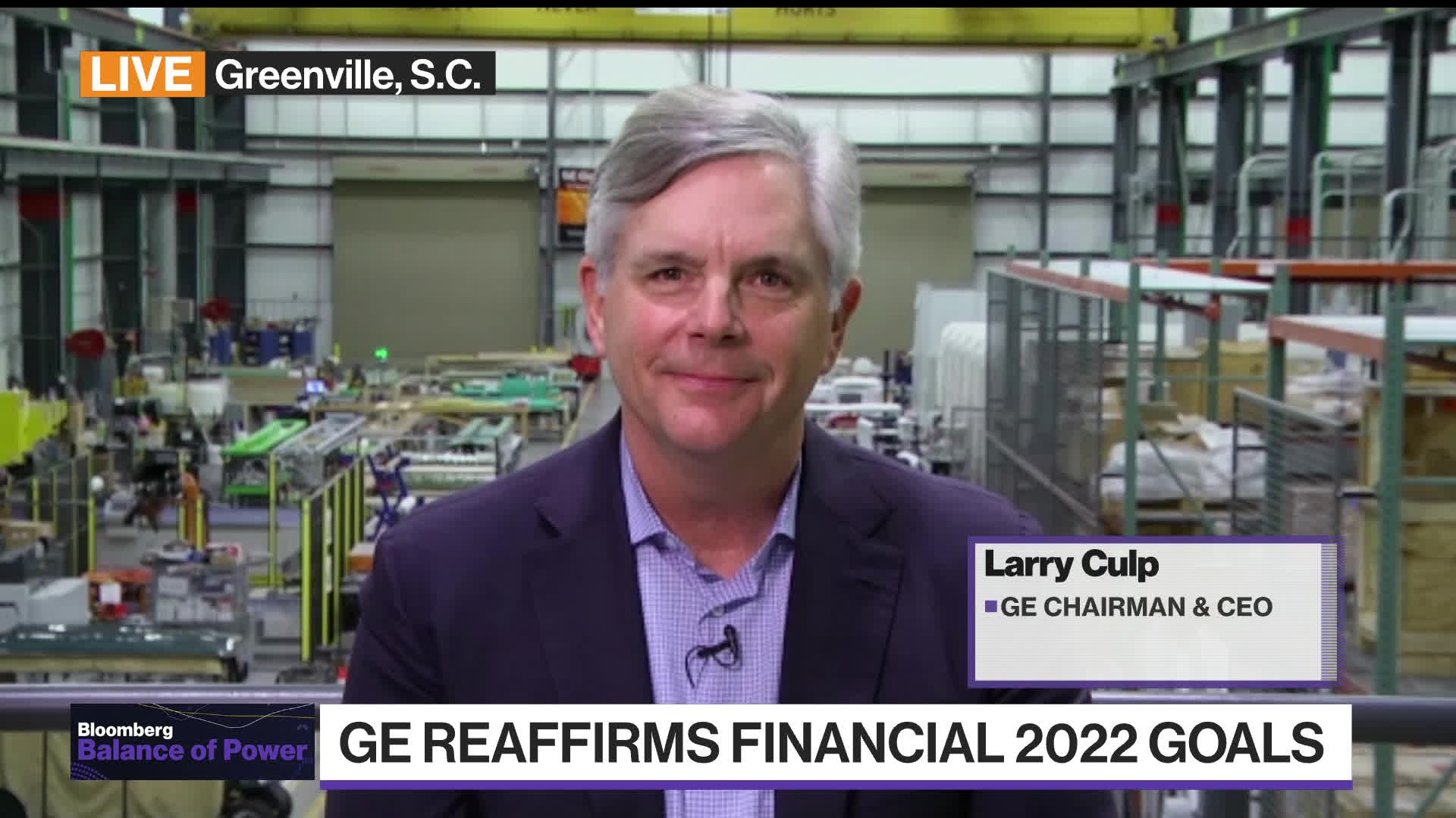 Watch GE CEO Culp on Russia, Supply Chain, Health Care Spinoff - Bloomberg