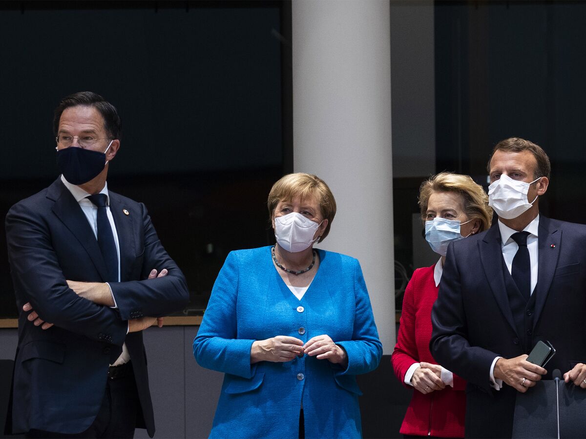 Merkel and Macron Walk Out on Rutte in EU Stimulus Dispute - Bloomberg