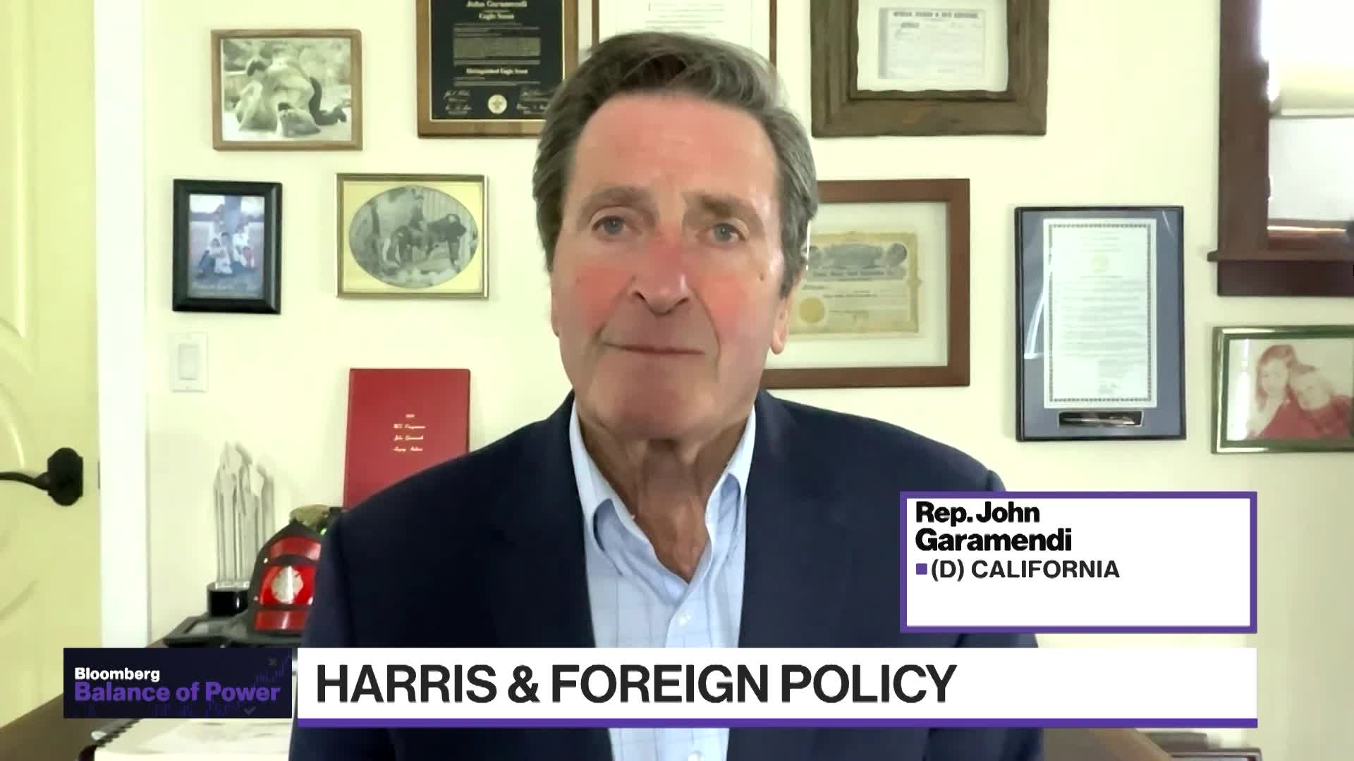 Watch Rep. Garamendi on Harris, Foreign Policy, Border - Bloomberg