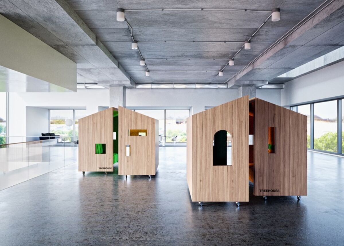 These Office Pods Are Inspired by Tree Houses - Bloomberg