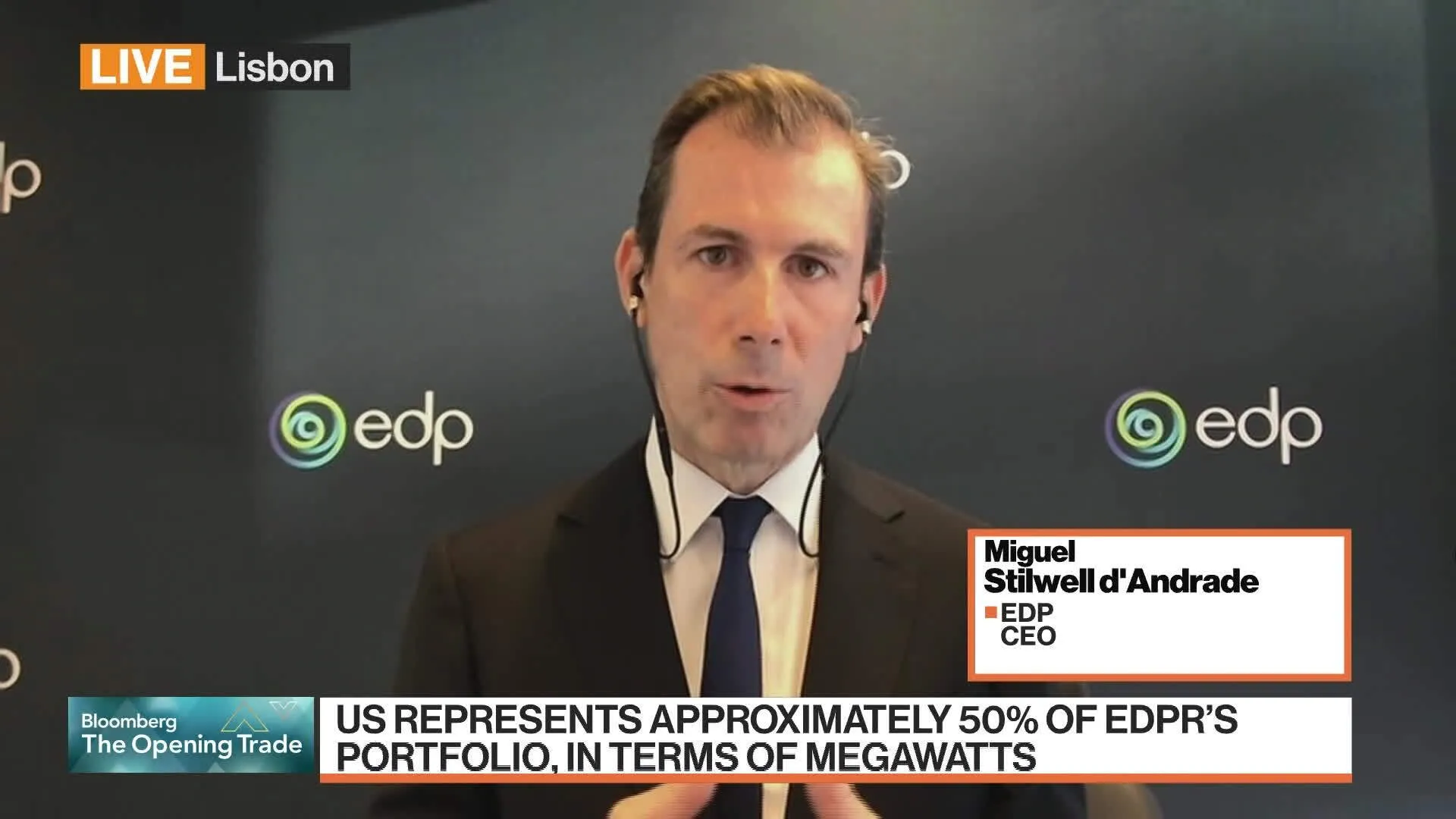 Watch 'Tremendous' Demand for Renewables in US, EDP CEO Says - Bloomberg