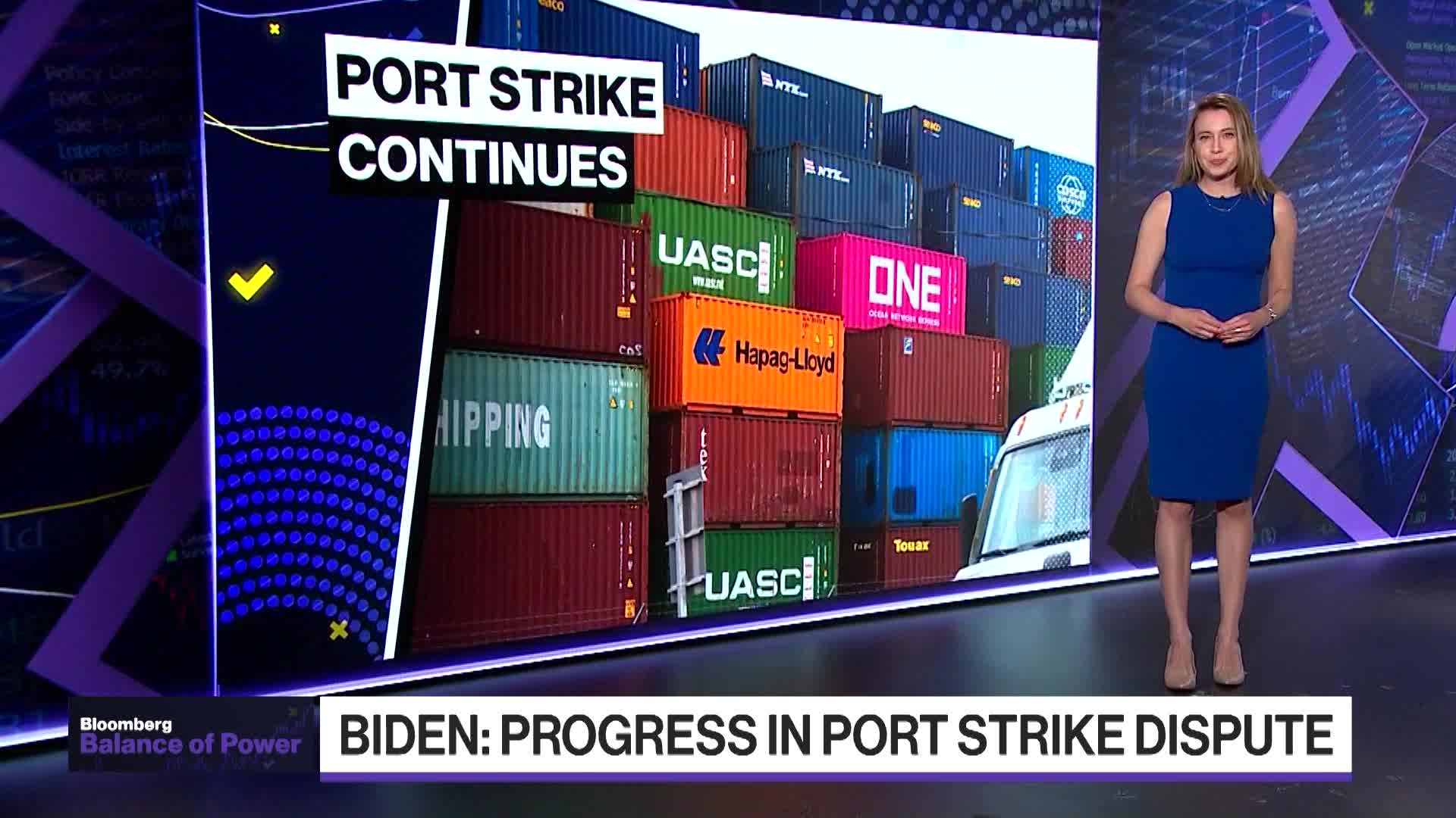 Watch Biden Sees Progress in US Port Strike - Bloomberg