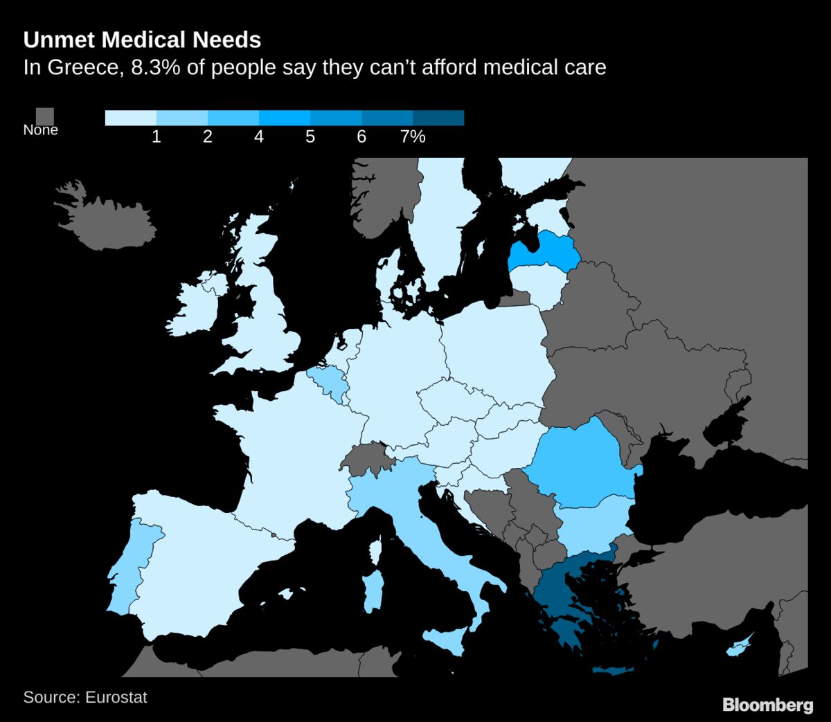 Greeks Still Suffering as Medical Bills Prove Too Costly: Map - Bloomberg